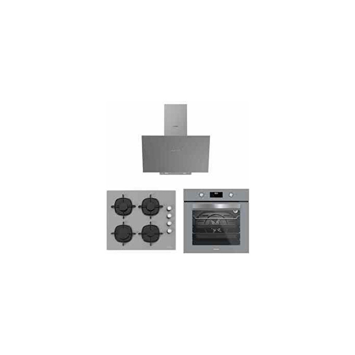 Silverline Gri Cam Ankastre Set - BO6502S02 Fırın, CS5700E6S01 Ocak ...